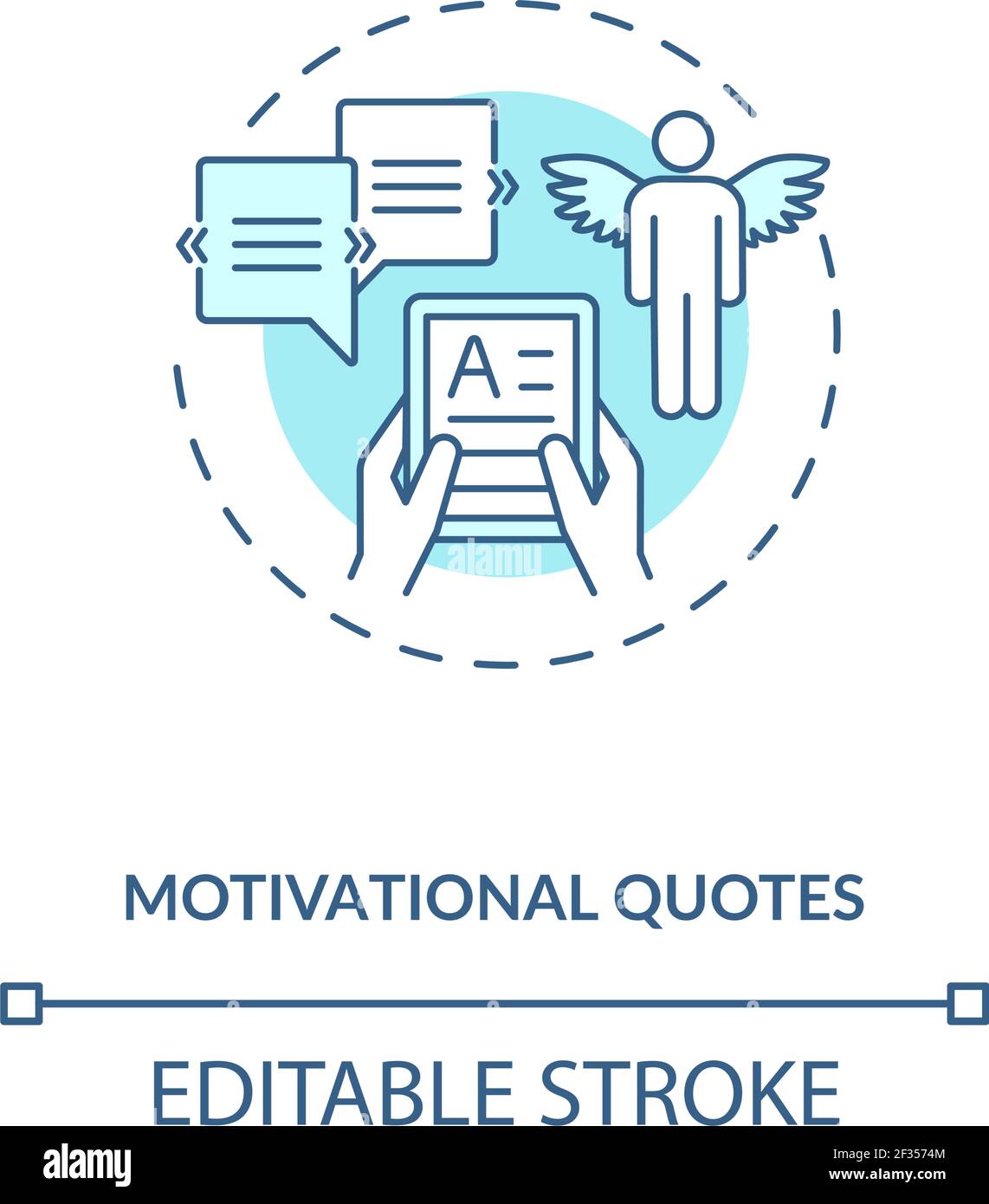 Motivational quotes concept icon Stock Vector Image & Art - Alamy