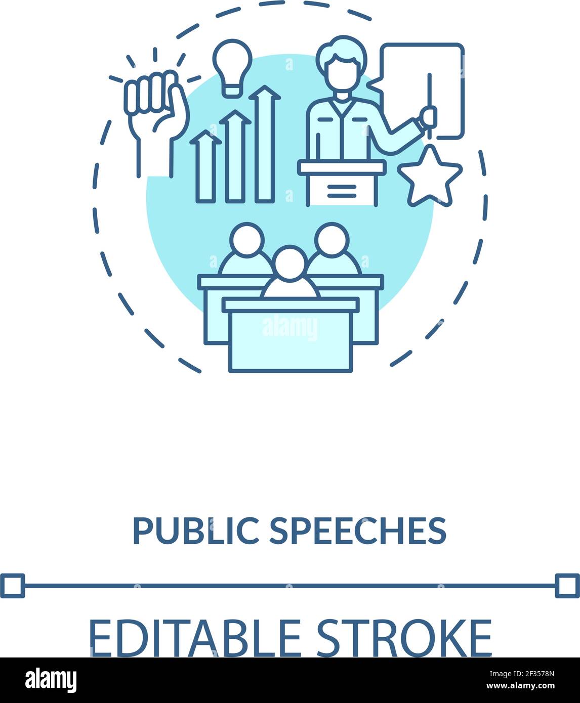 Public speeches concept icon Stock Vector Image & Art - Alamy