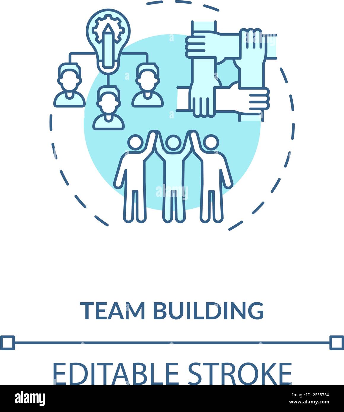 Team building concept icon Stock Vector Image & Art - Alamy