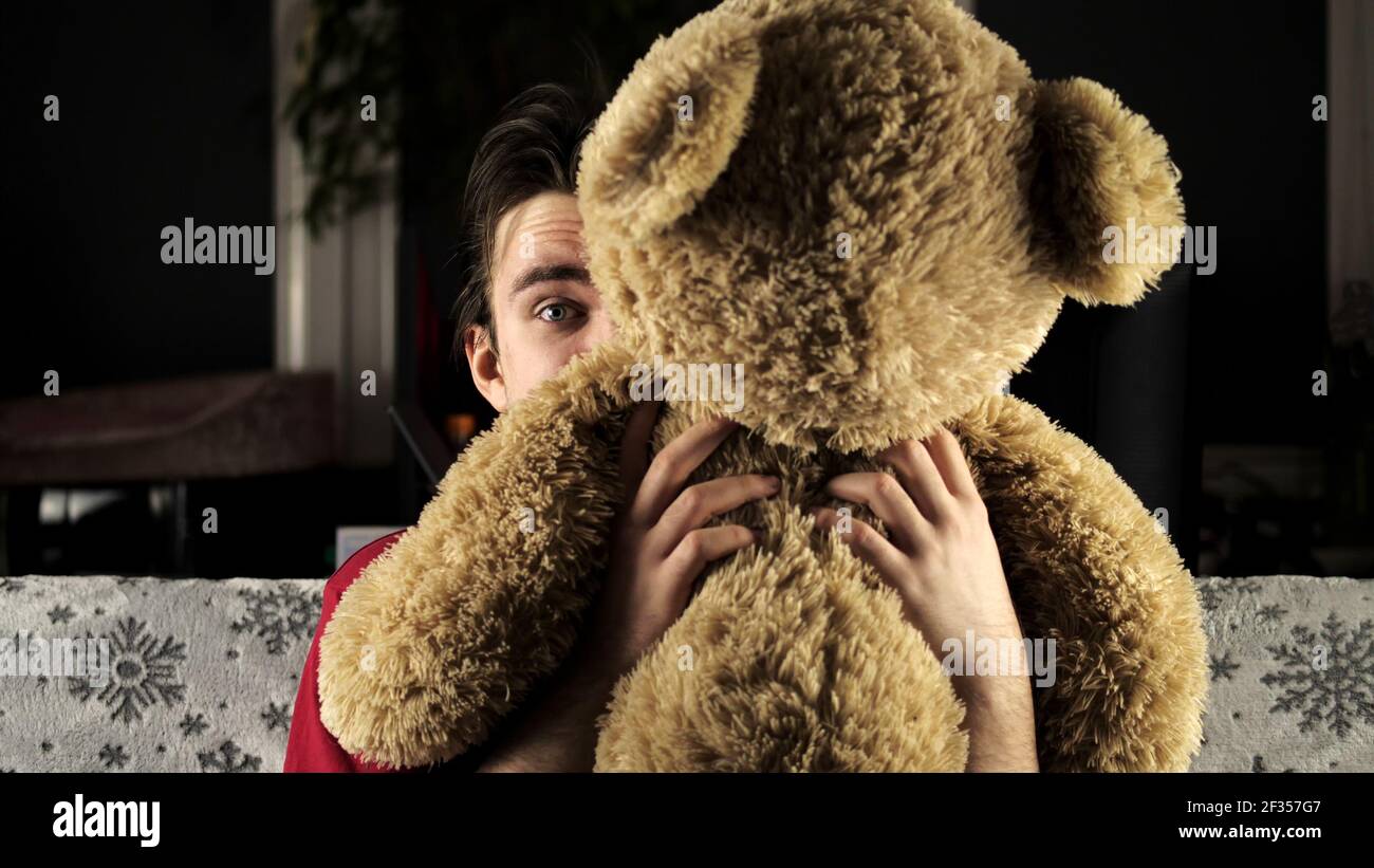 Teddy bear watches television hi-res stock photography and images - Alamy