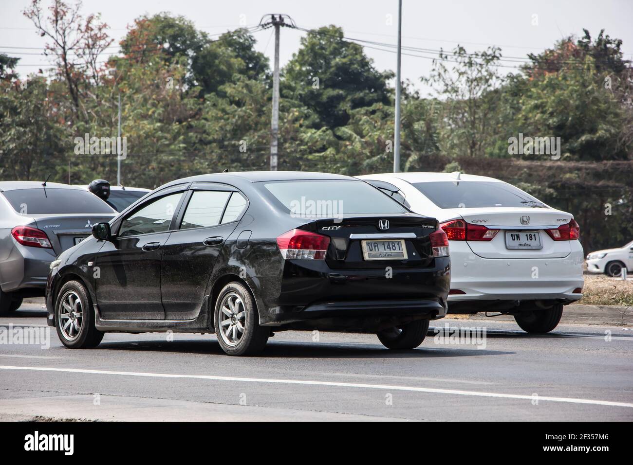Chiangmai, Thailand - February 9 2021: Private Honda City Compact car ...