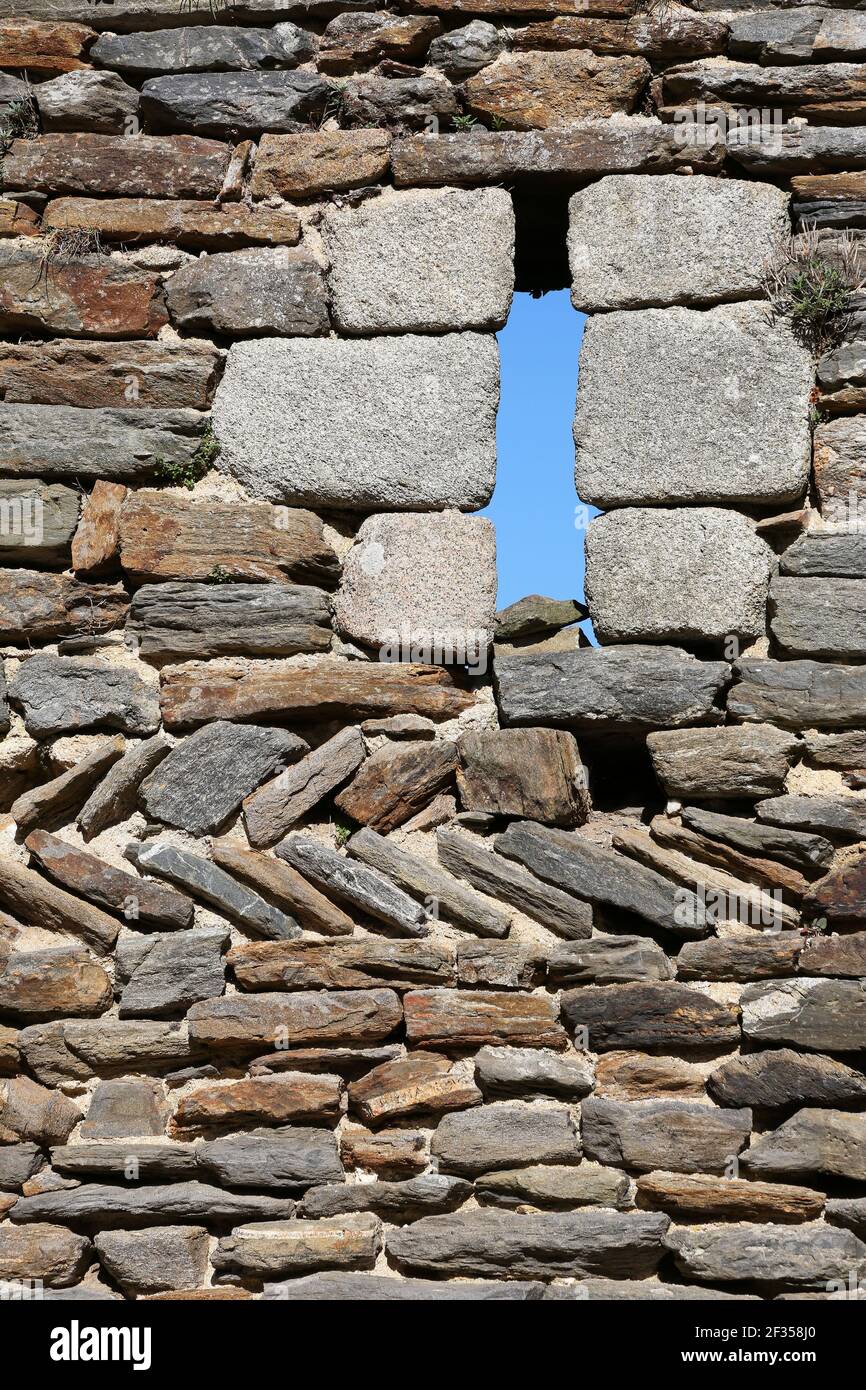 Mazamet (south of France): detail of the fortified Castle of Hautpoul ...