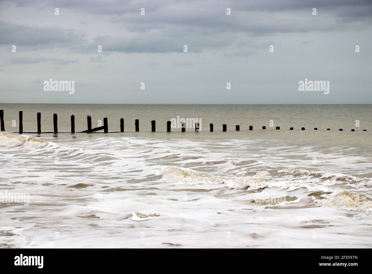 Groynes in the sea Stock Photo - Alamy