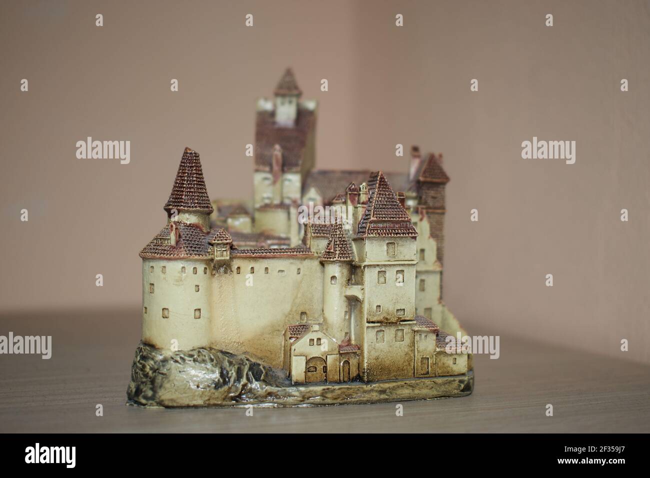 Bran castle from Romania , miniature object Stock Photo - Alamy