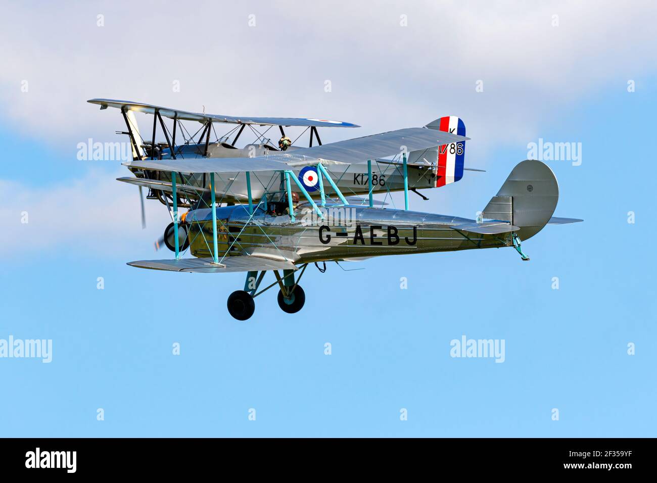 Classic formation, Hawker Tomtit and Blackburn B2 Stock Photo - Alamy