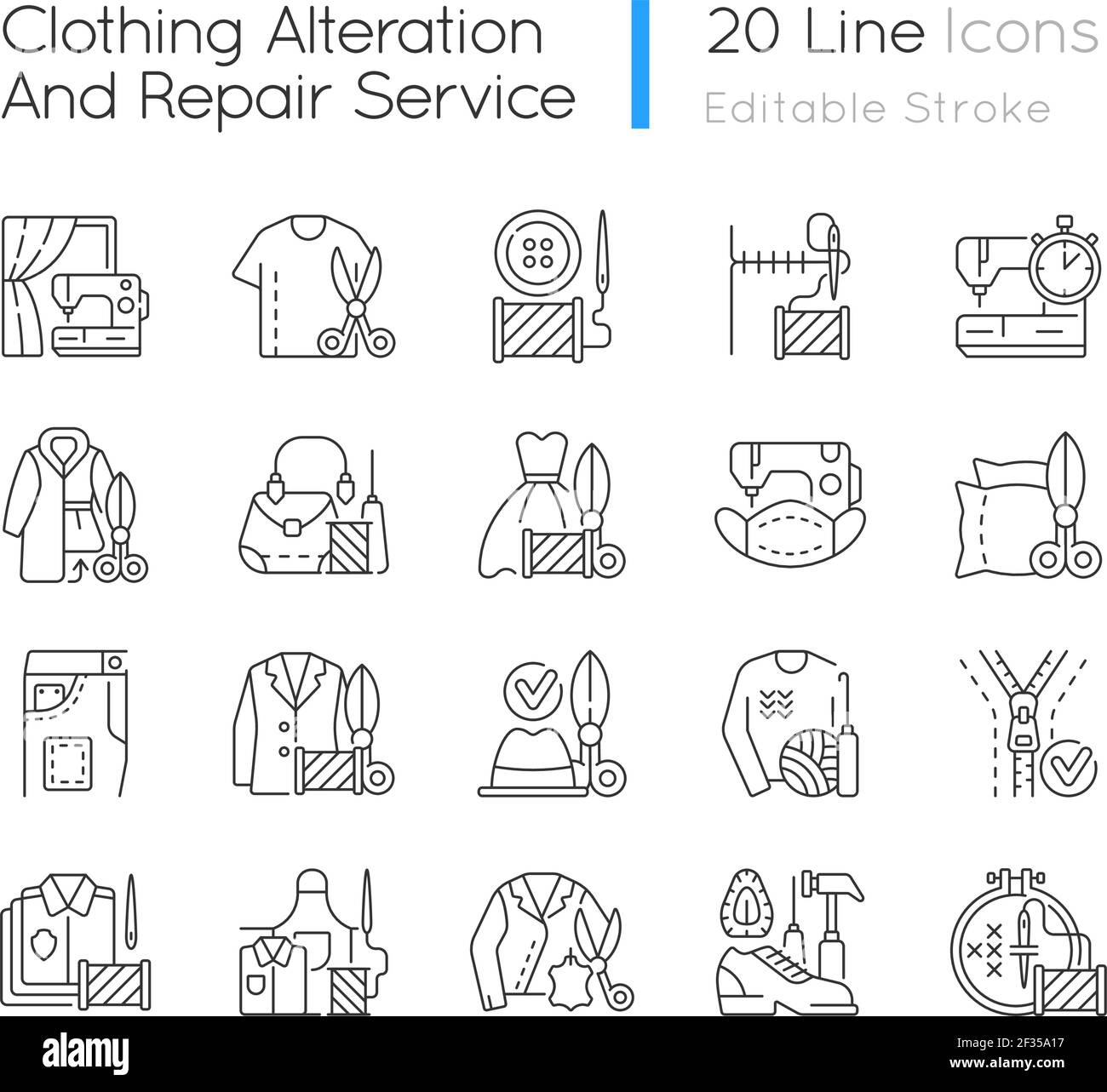 Clothing repair Stock Vector Images - Alamy