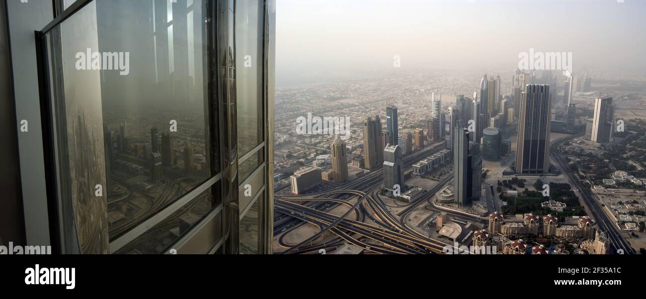 Dubai, UAE. Aerial view from the height of Burj Khalifa Stock Photo - Alamy