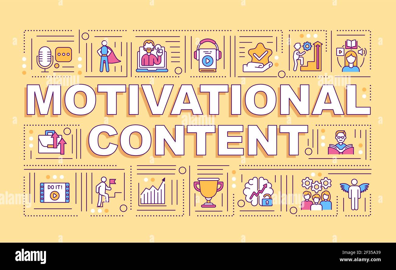 Motivational content word concepts banner Stock Vector Image & Art - Alamy