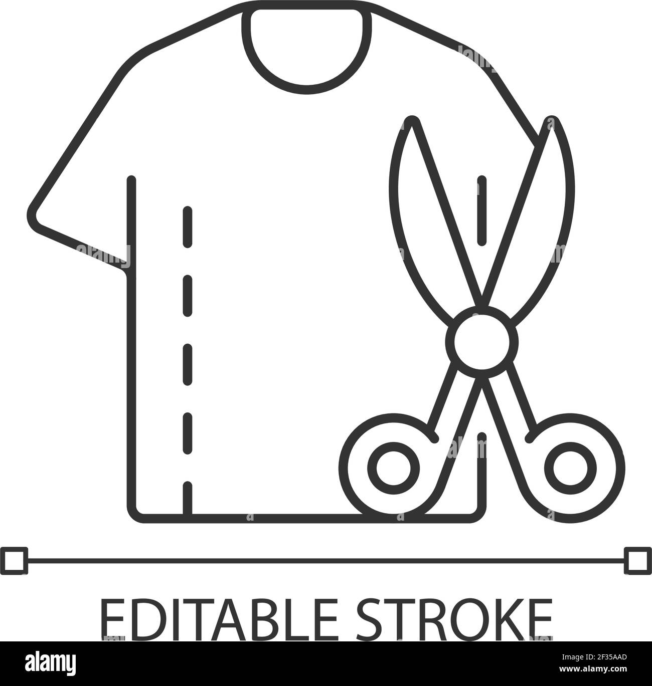 Resizing clothes linear icon Stock Vector Image & Art - Alamy