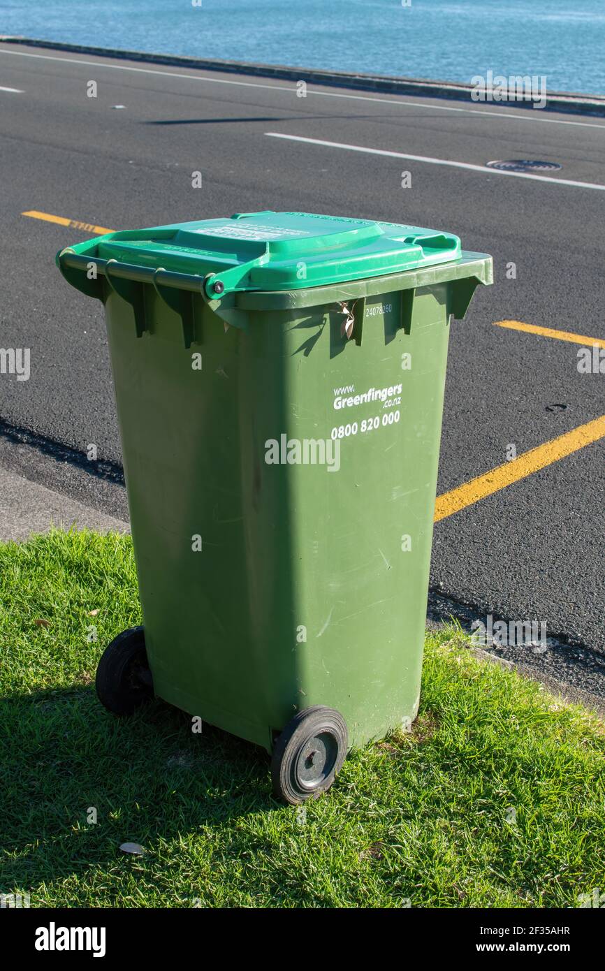 AUCKLAND, NEW ZEALAND - Mar 01, 2021: View of GreenFingers garden waste ...