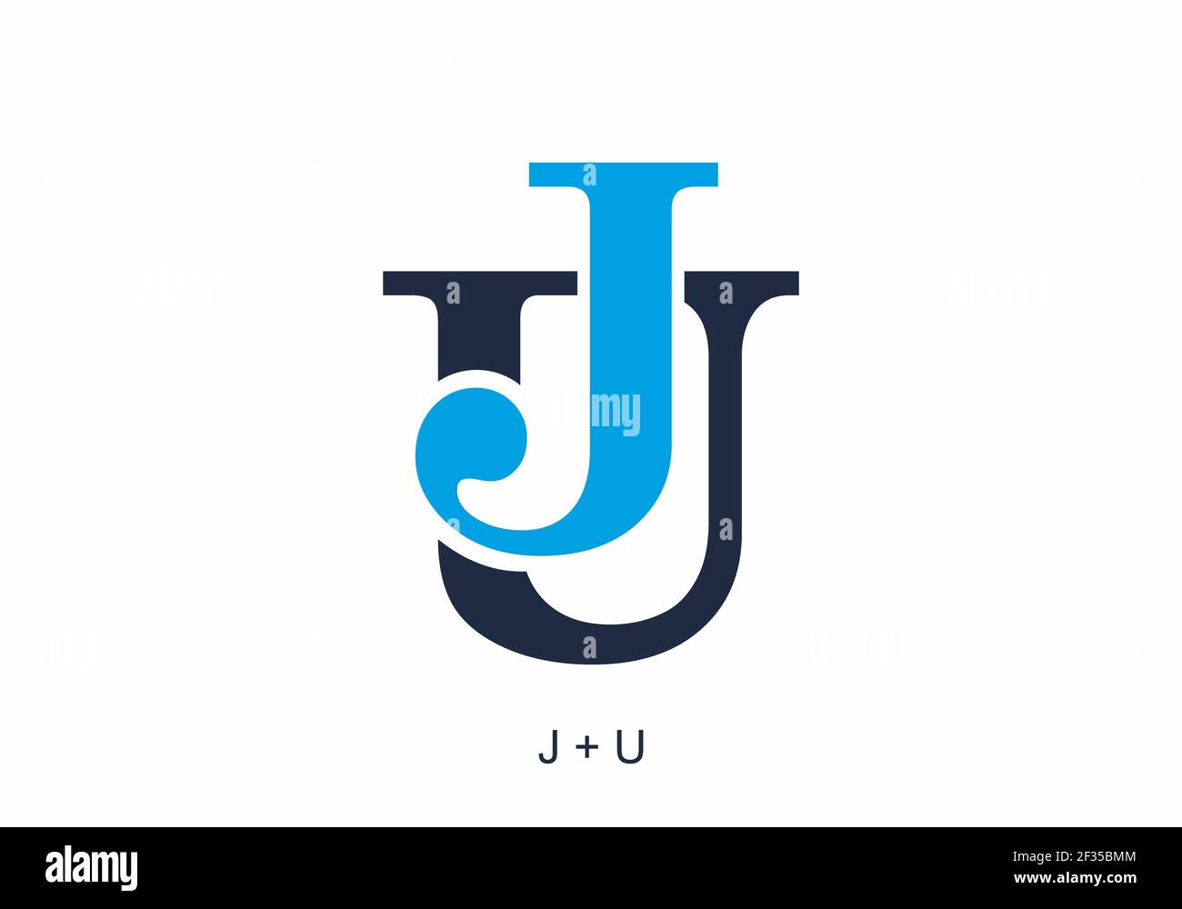 Blue color of JU initial letter design Stock Vector Image & Art - Alamy