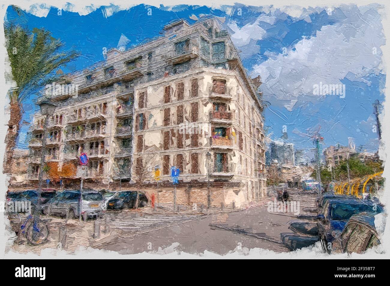 Digitally enhanced image of a New modern housing development project In ...