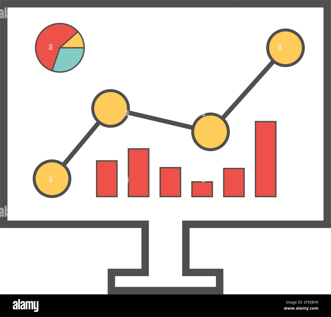 Accounting software pie chart hi-res stock photography and images - Alamy