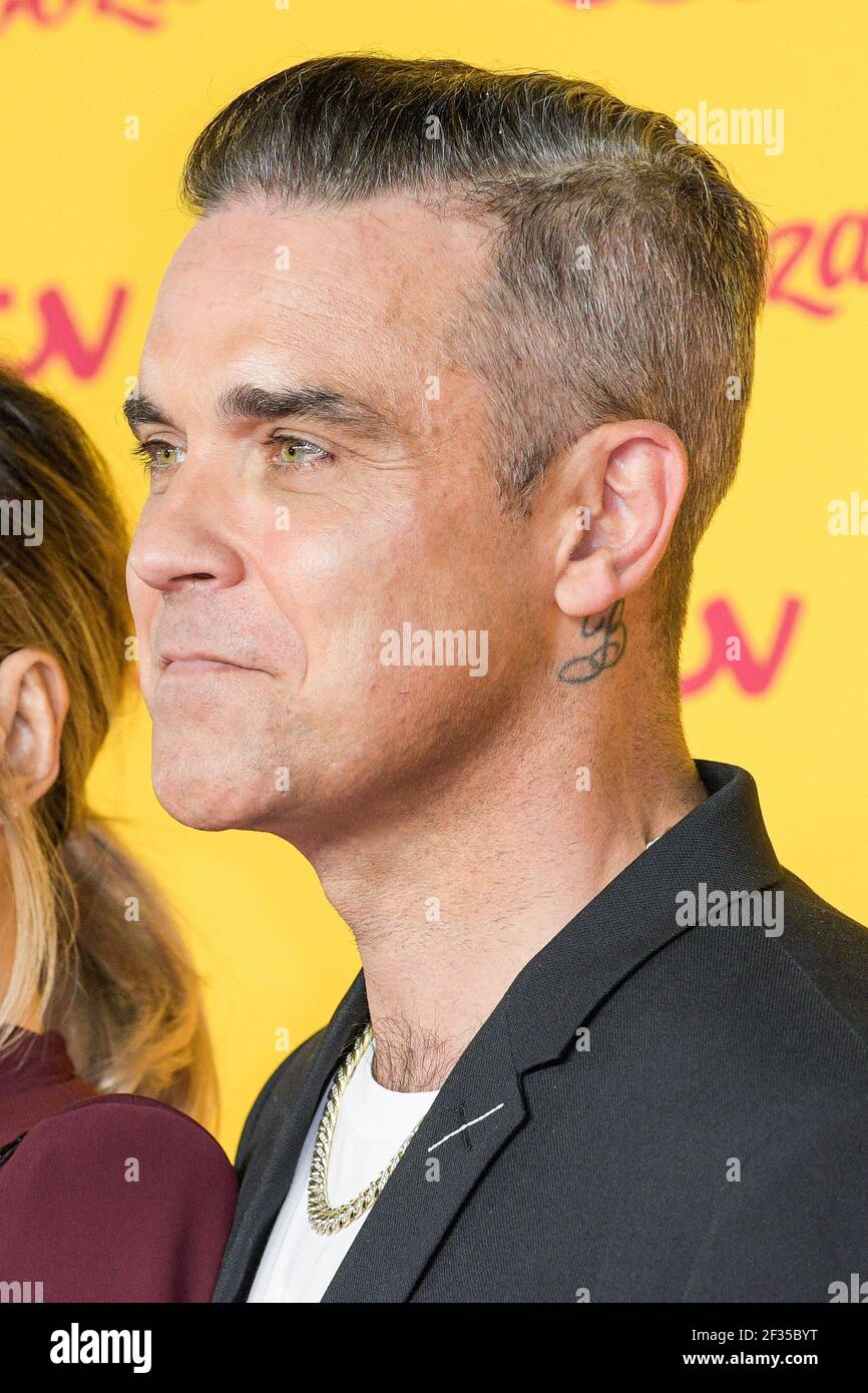 London, United Kingdom. 11th October 2018. Robbie Williams attends ITV ...
