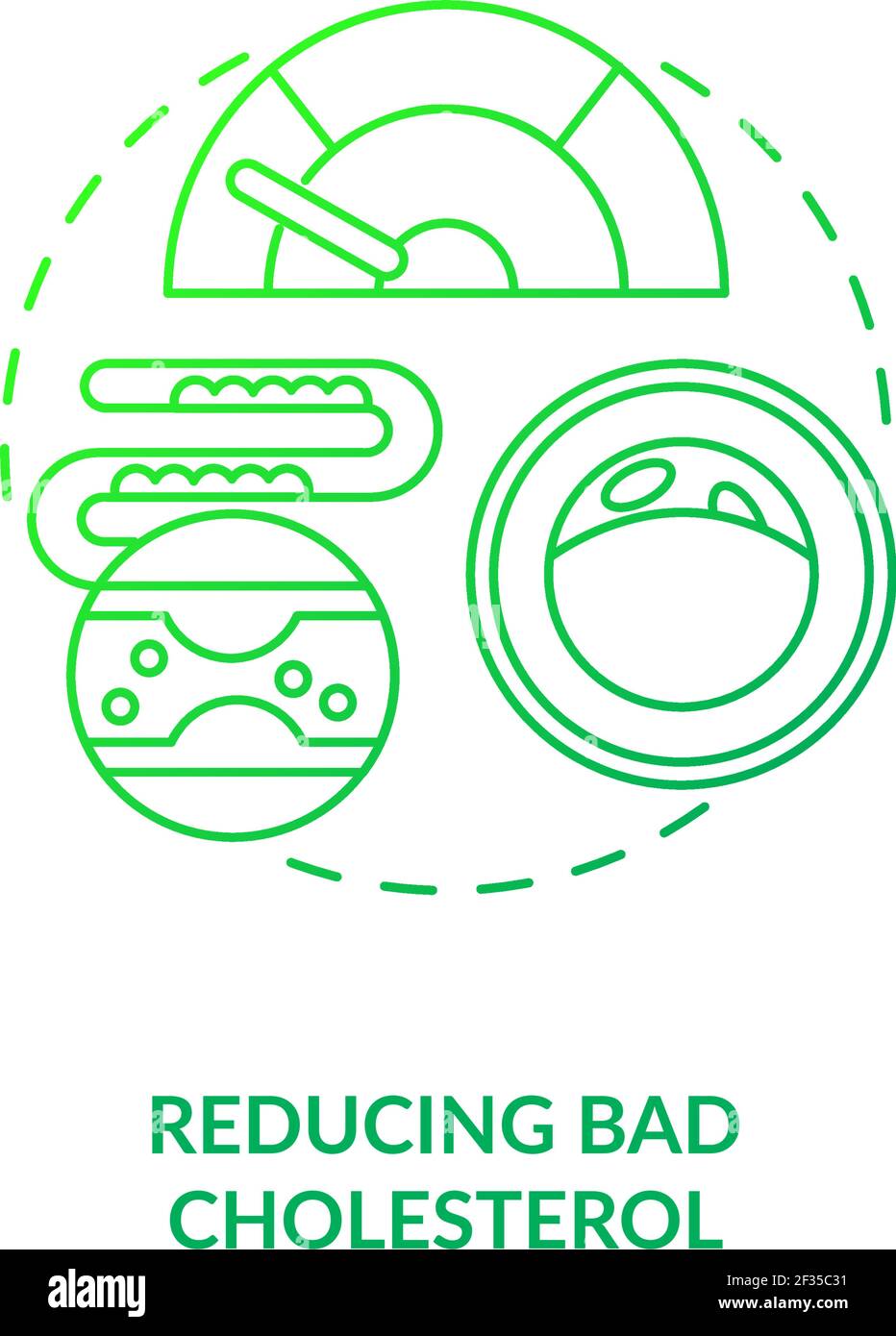 Reducing bad cholesterol dark green concept icon Stock Vector Image ...