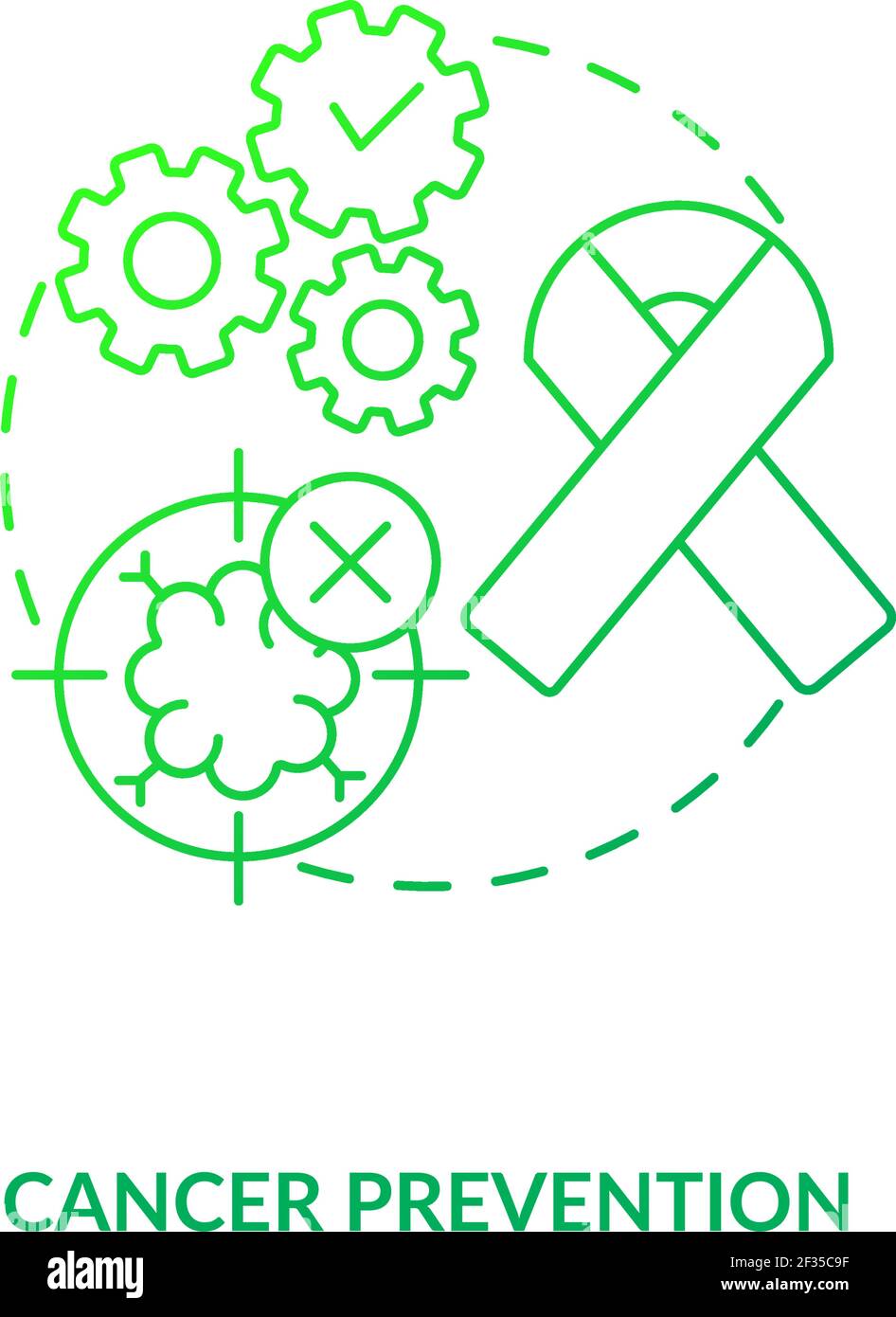 Cancer prevention dark green concept icon Stock Vector Image & Art - Alamy