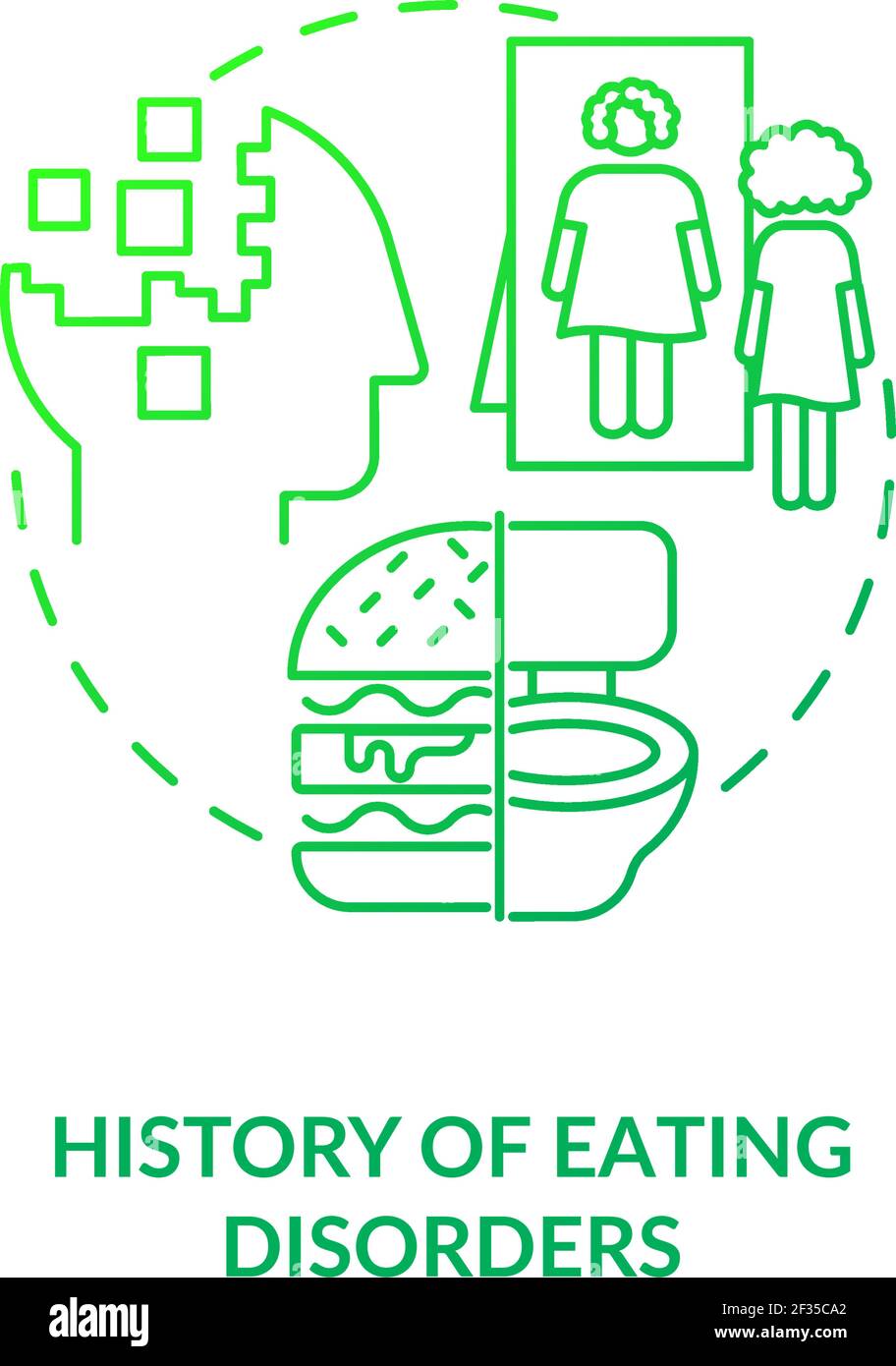 History of eating disorders dark green concept icon Stock Vector Image ...