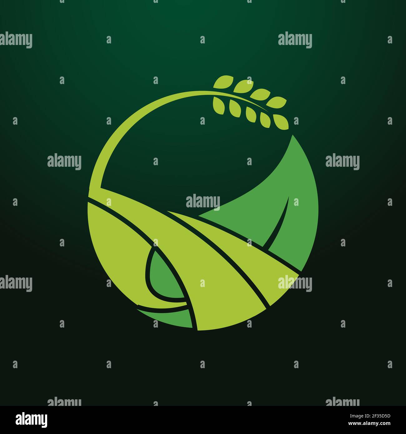 Farm Logo, flat design. Vector Illustration Stock Photo - Alamy