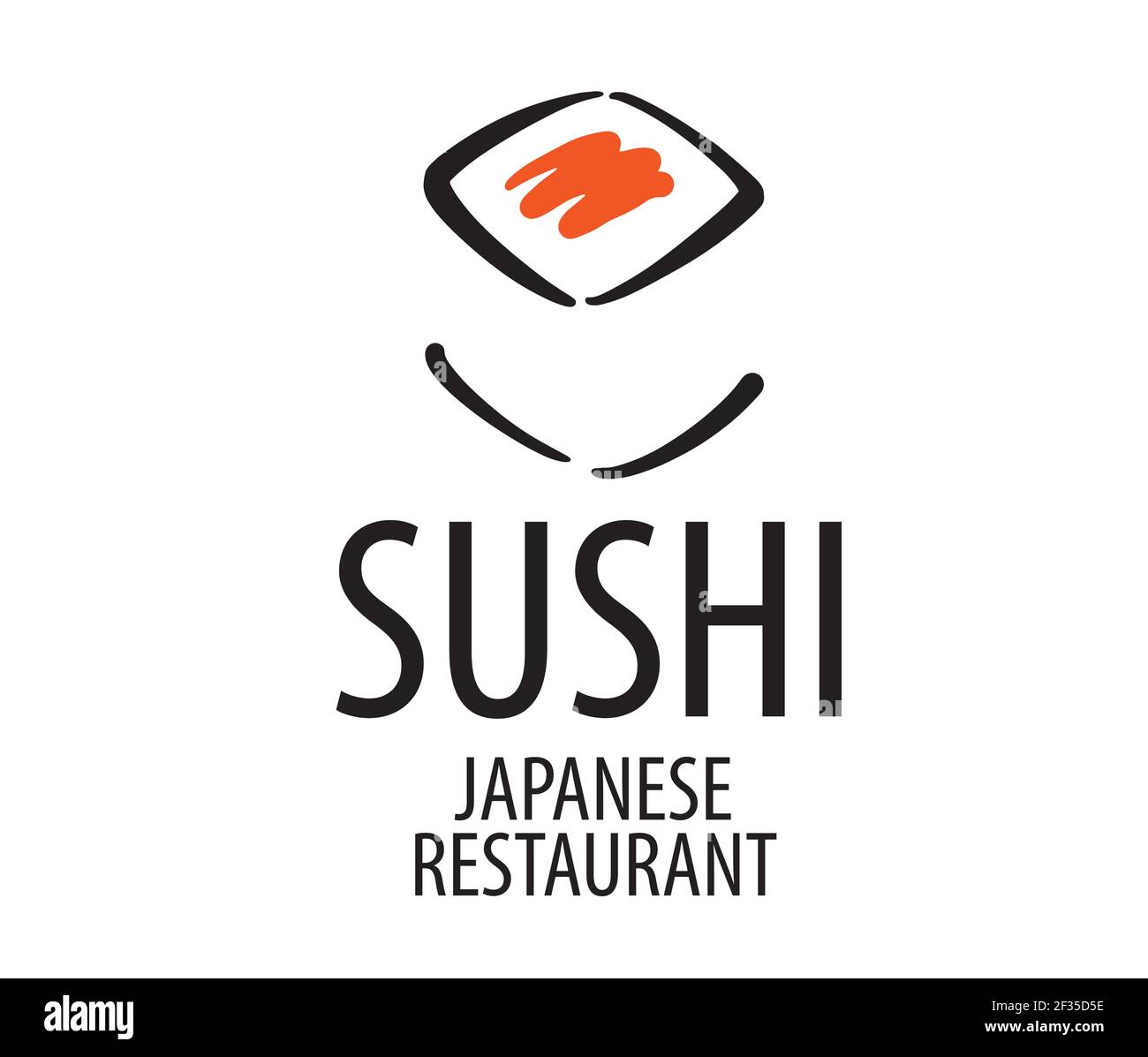 Vector logo of Japanese food on a white background Stock Vector Image ...