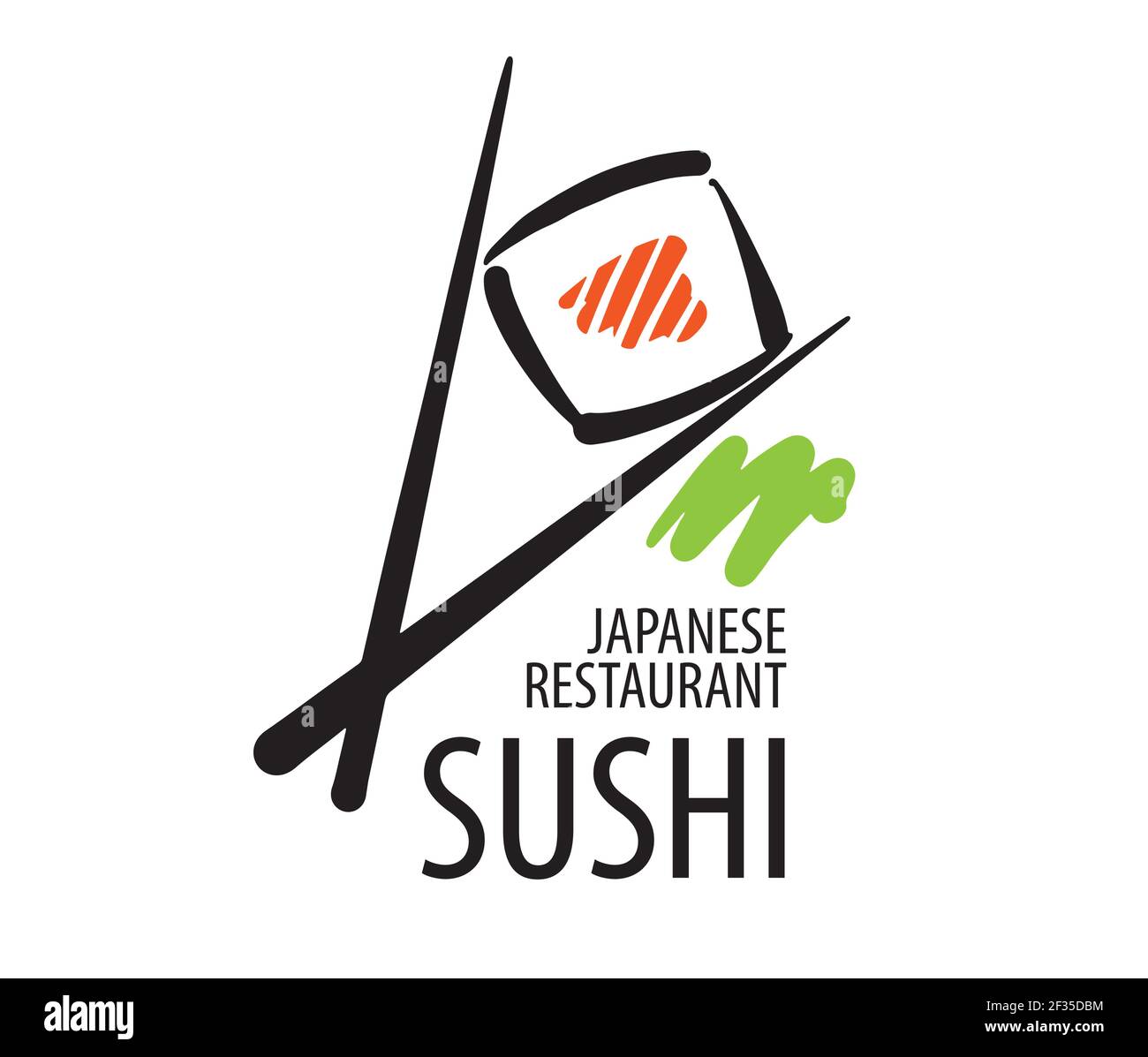 Vector logo of Japanese food on a white background Stock Vector Image ...