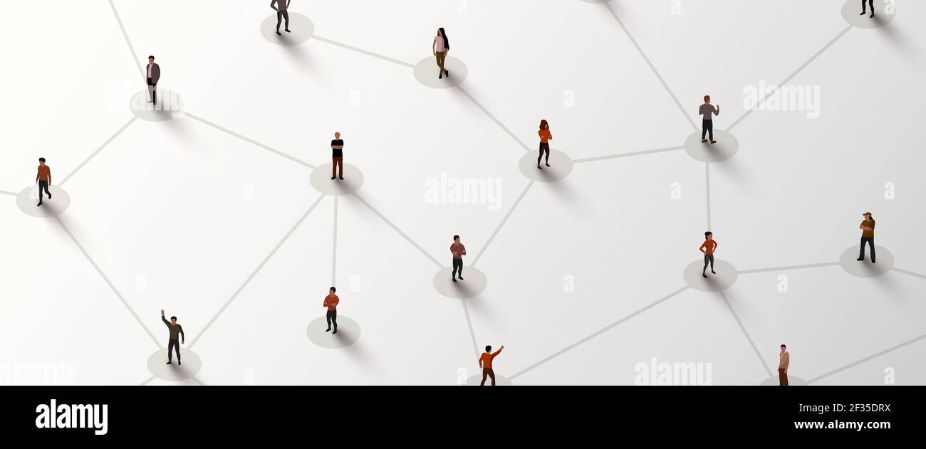 Connecting people. Social network concept. Bright background. Vector ...