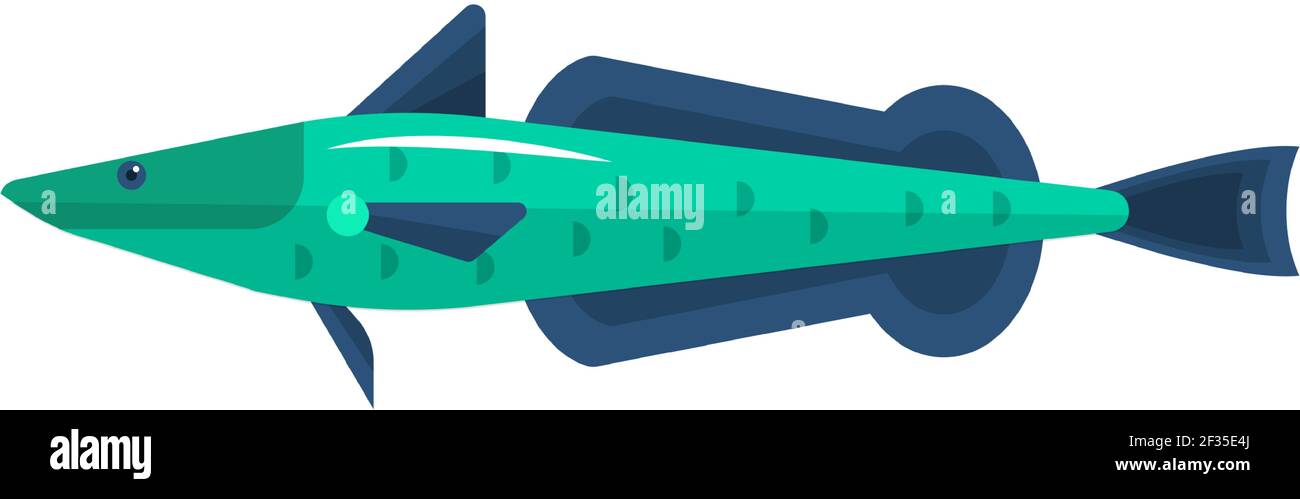 Hake fish icon vector illustration isolated on white Stock Vector Image ...