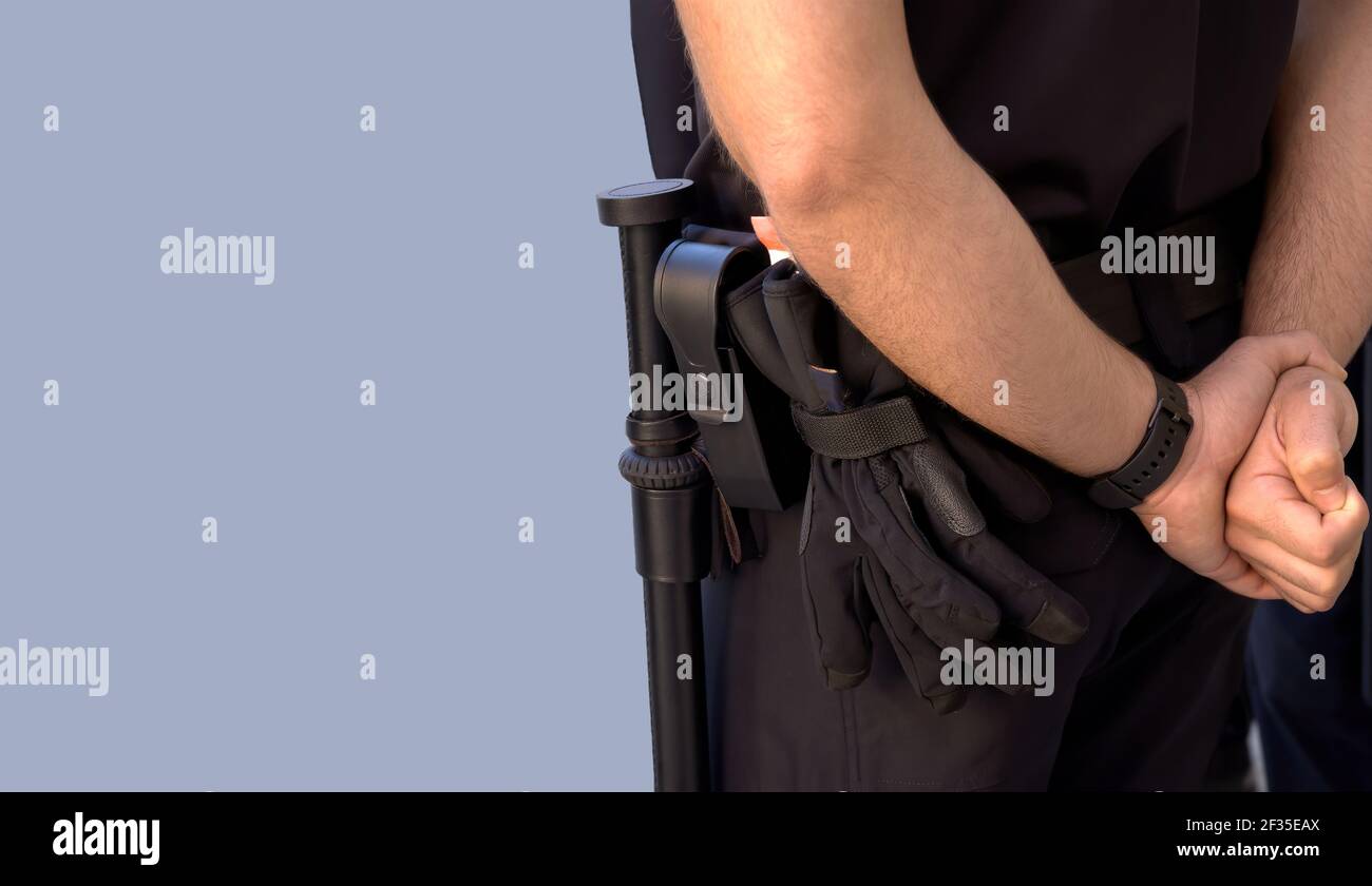 A police officer or security officer trained and ready for duty Stock ...