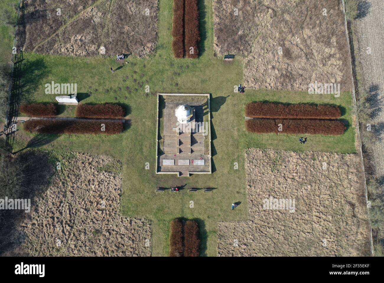 Aerial view of Chattri Memorial, Patcham, East Sussex Stock Photo - Alamy