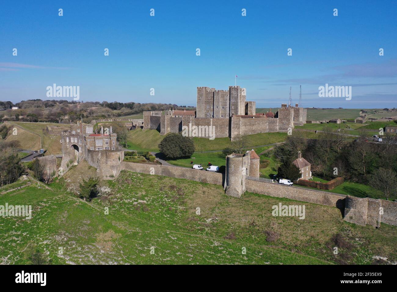 Dover castle aerial hi-res stock photography and images - Alamy