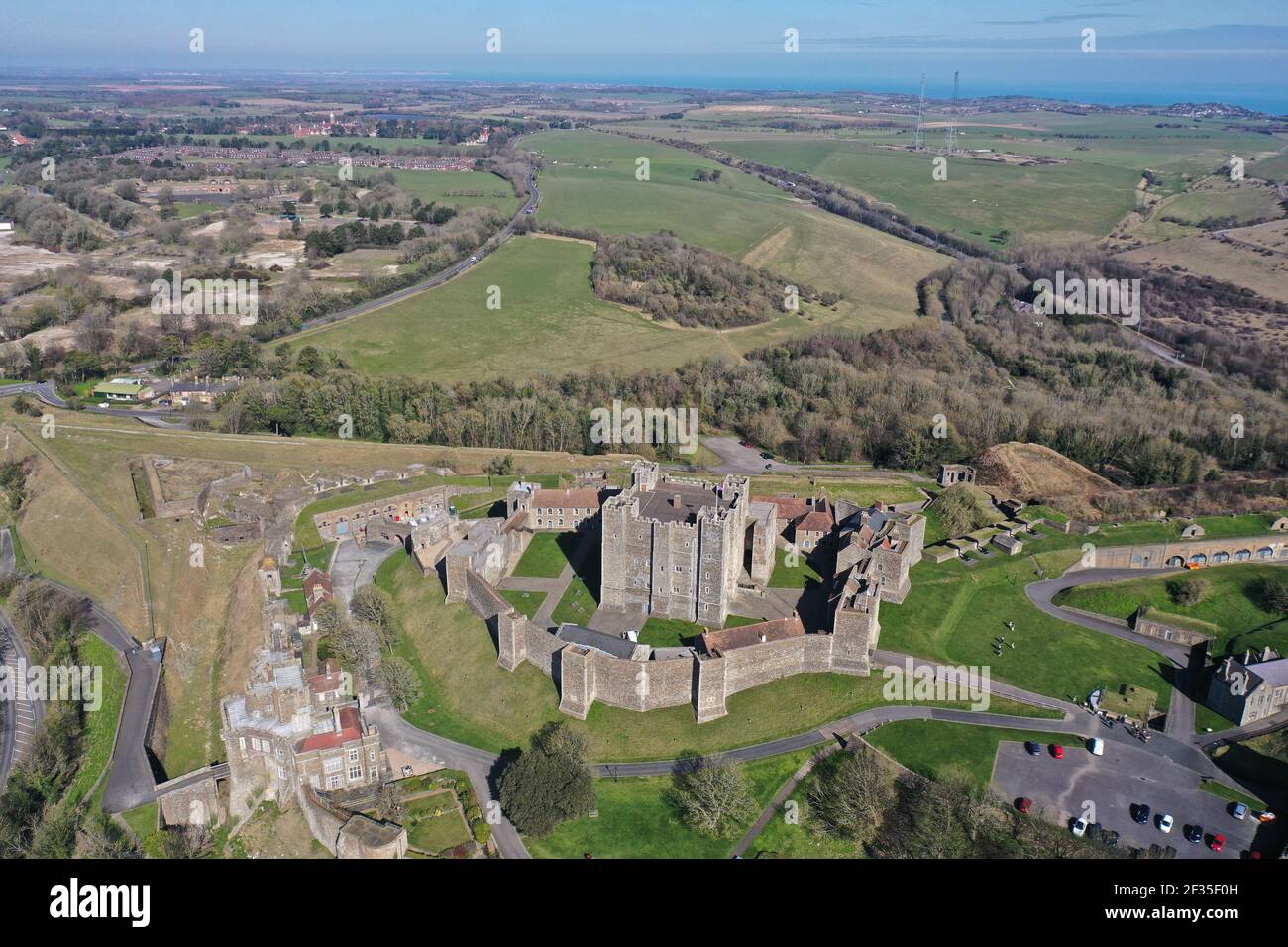Dover castle aerial hi-res stock photography and images - Alamy
