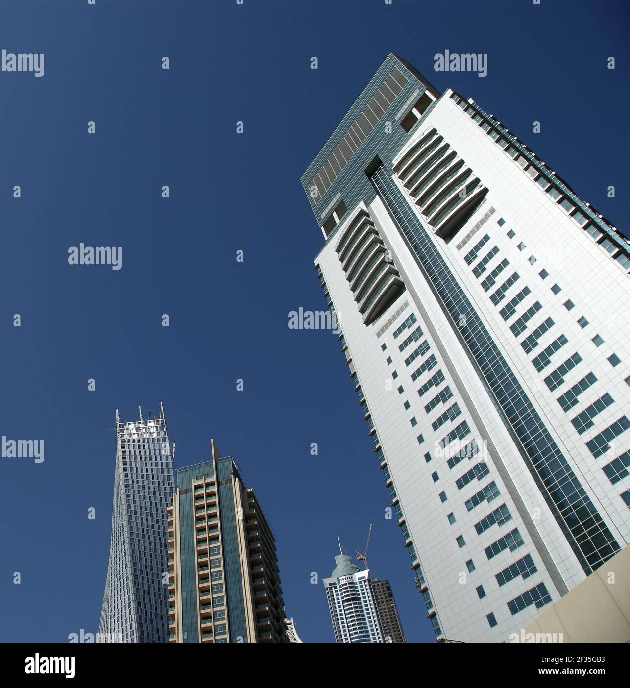 Modern skyscrapers, Dubai Marina, Dubai, United Arab Emirates Stock ...