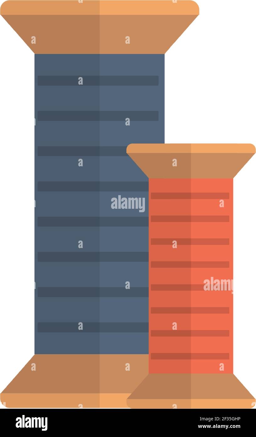 Thread spool bobbin vector icon isolated on white Stock Vector Image ...