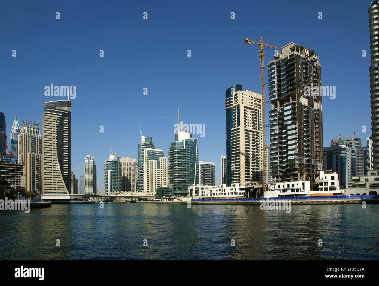 Modern skyscrapers, Dubai Marina, Dubai, United Arab Emirates Stock ...