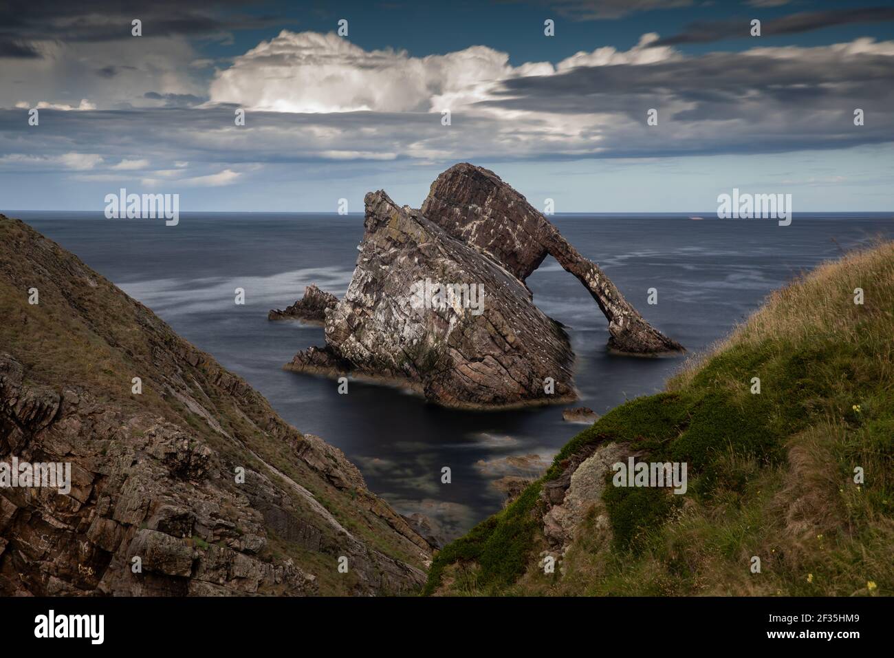 Bow Fiddle Rock in Portknockie, Scotland Stock Photo - Alamy