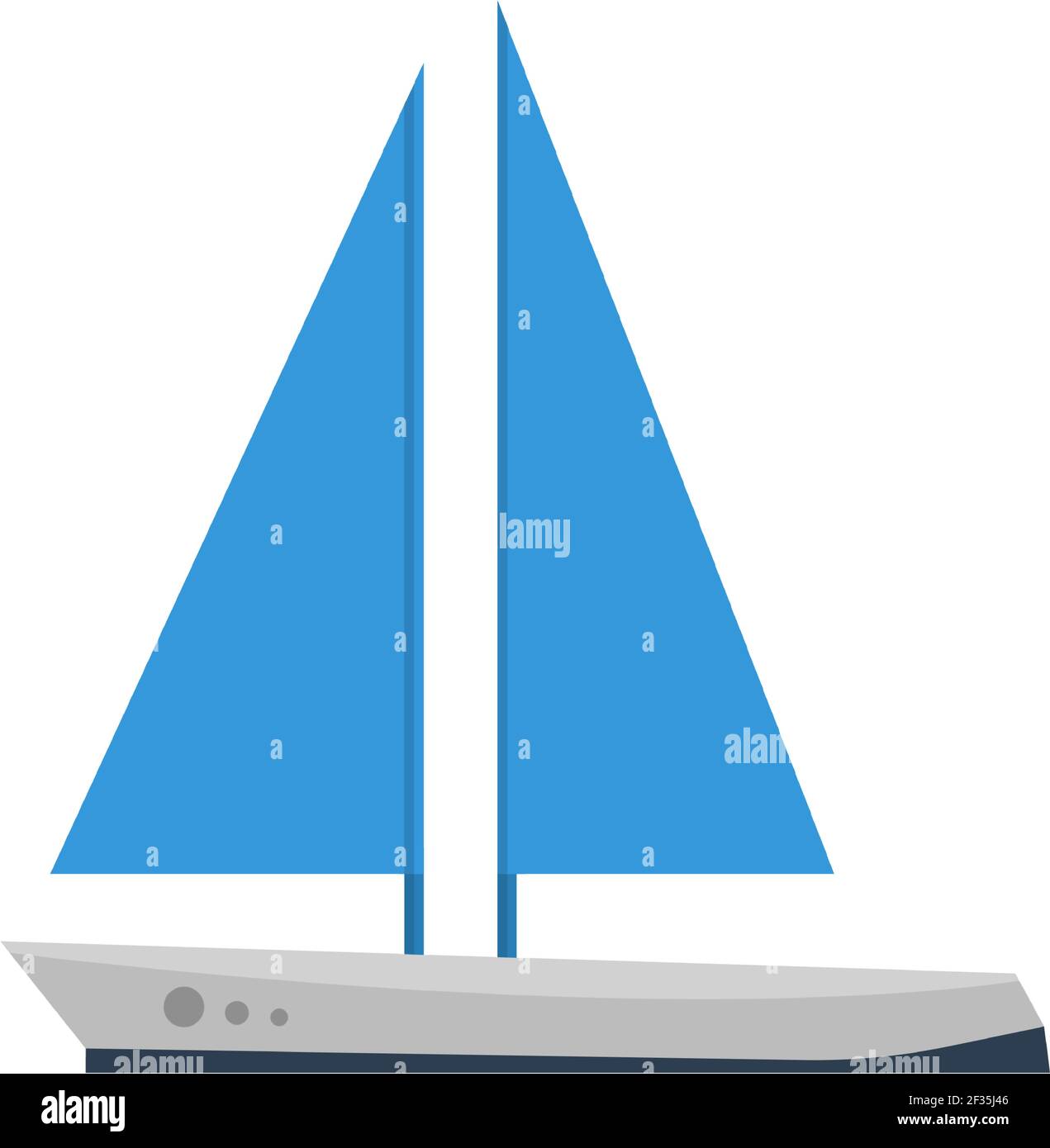 Vector sailboat icon illustration isolated on white Stock Vector Image ...