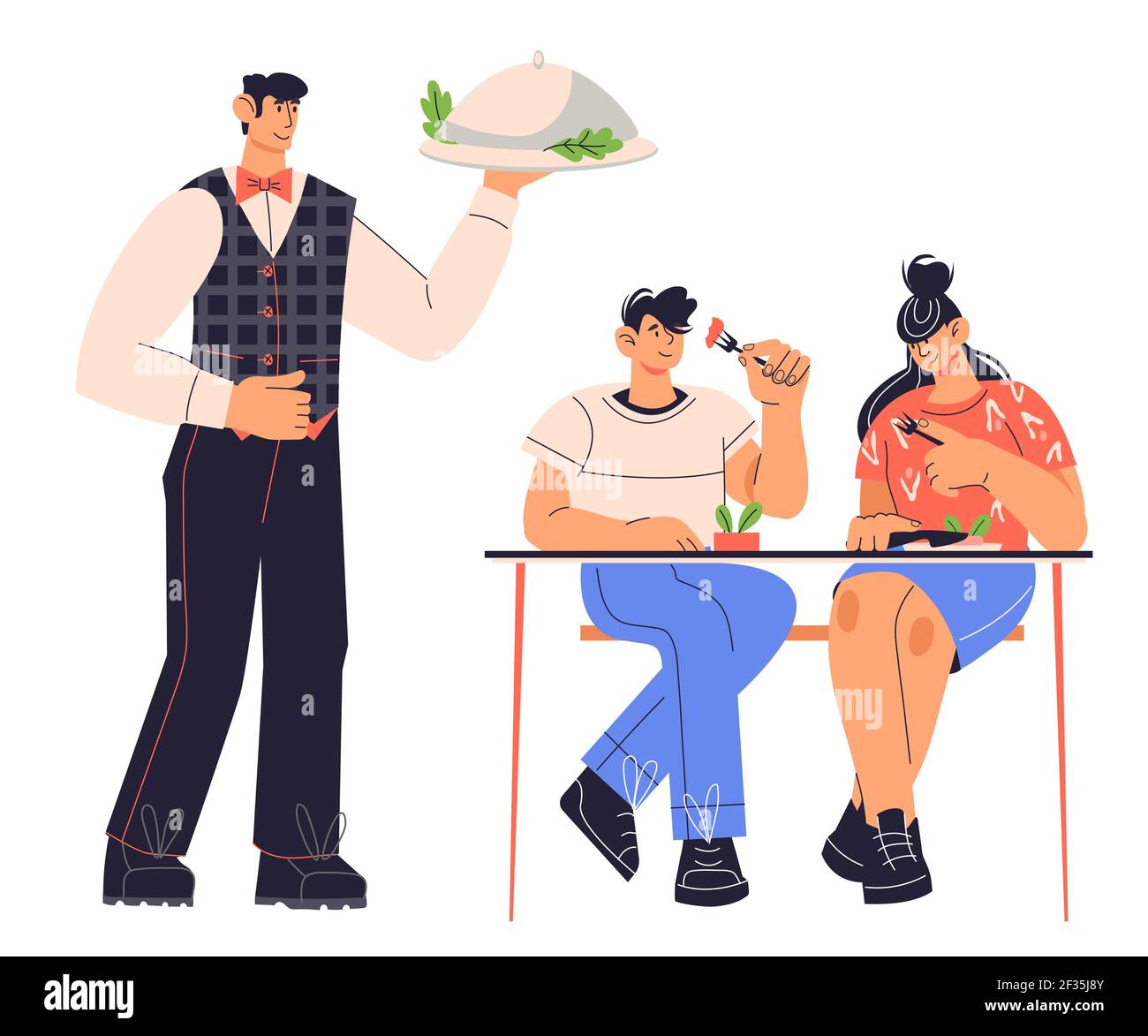 Conversation restaurant business Cut Out Stock Images & Pictures - Alamy