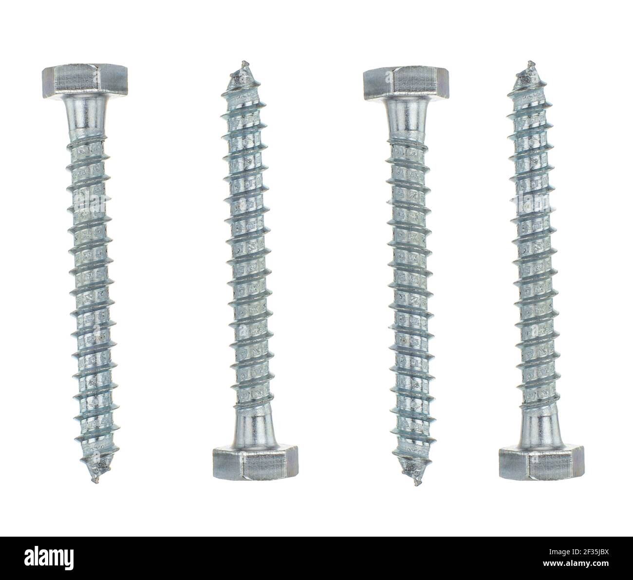 Random Hexagonal Bolts on white background Stock Photo - Alamy