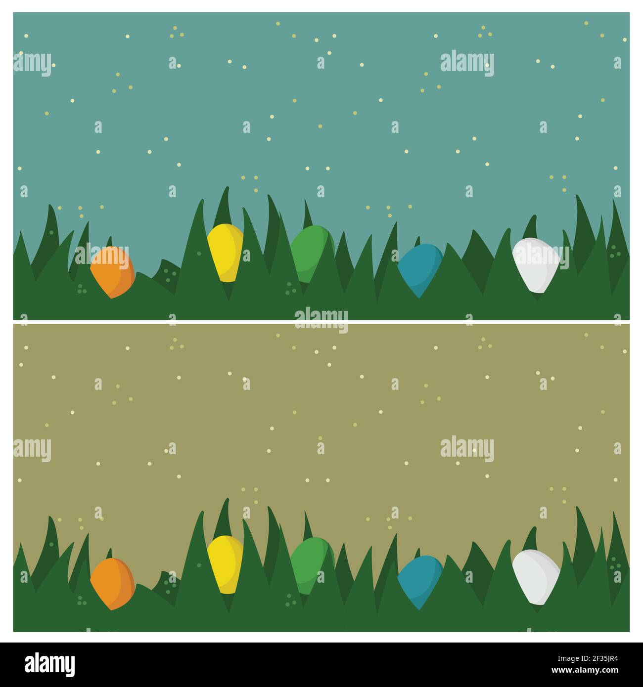 Easter eggs in the grass - vector illustration Stock Vector Image & Art ...