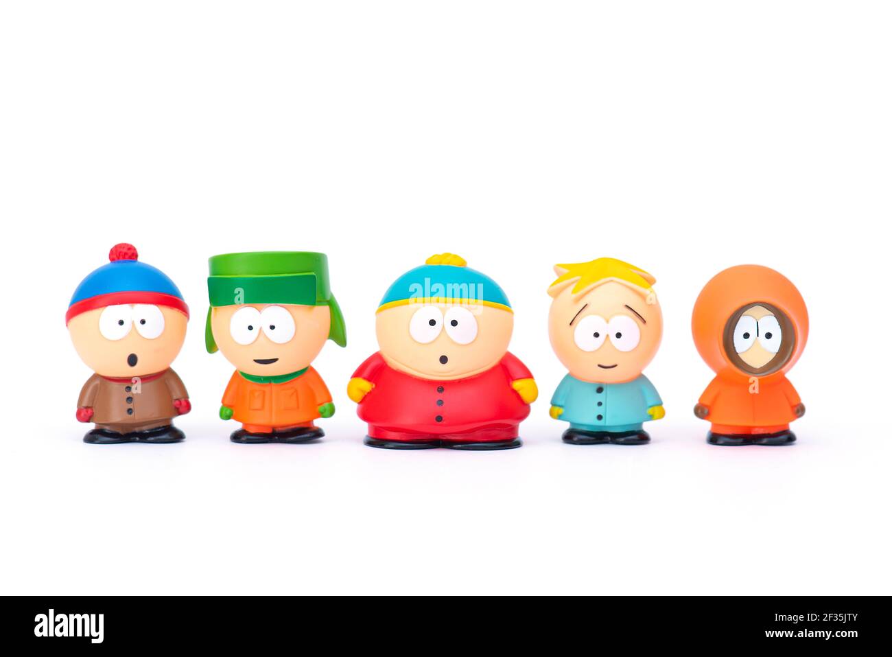 BERLIN - MAR 15: South park cartoon characters: Kenny, Eric, Stan, Kyle ...