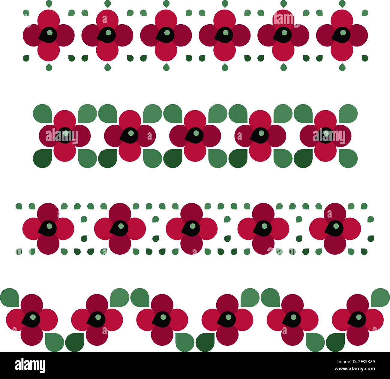Set of poppy patterns - vector illustration Stock Vector Image & Art ...