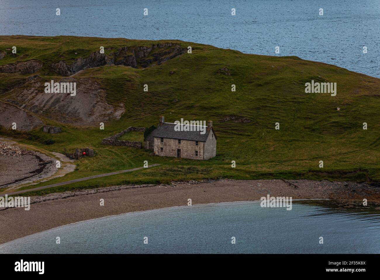 A lone cottage on Lock Eriboll, Scotland Stock Photo - Alamy
