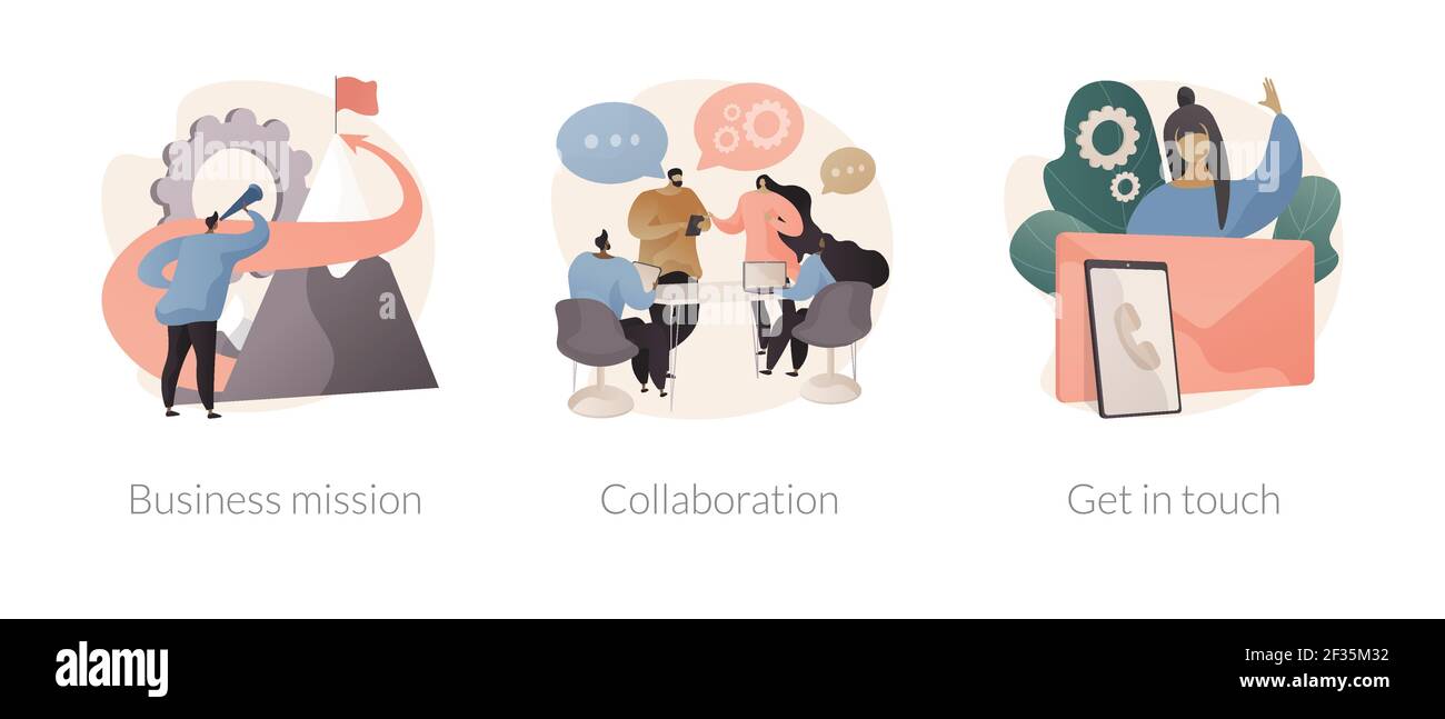 Company goals and philosophy abstract concept vector illustrations ...