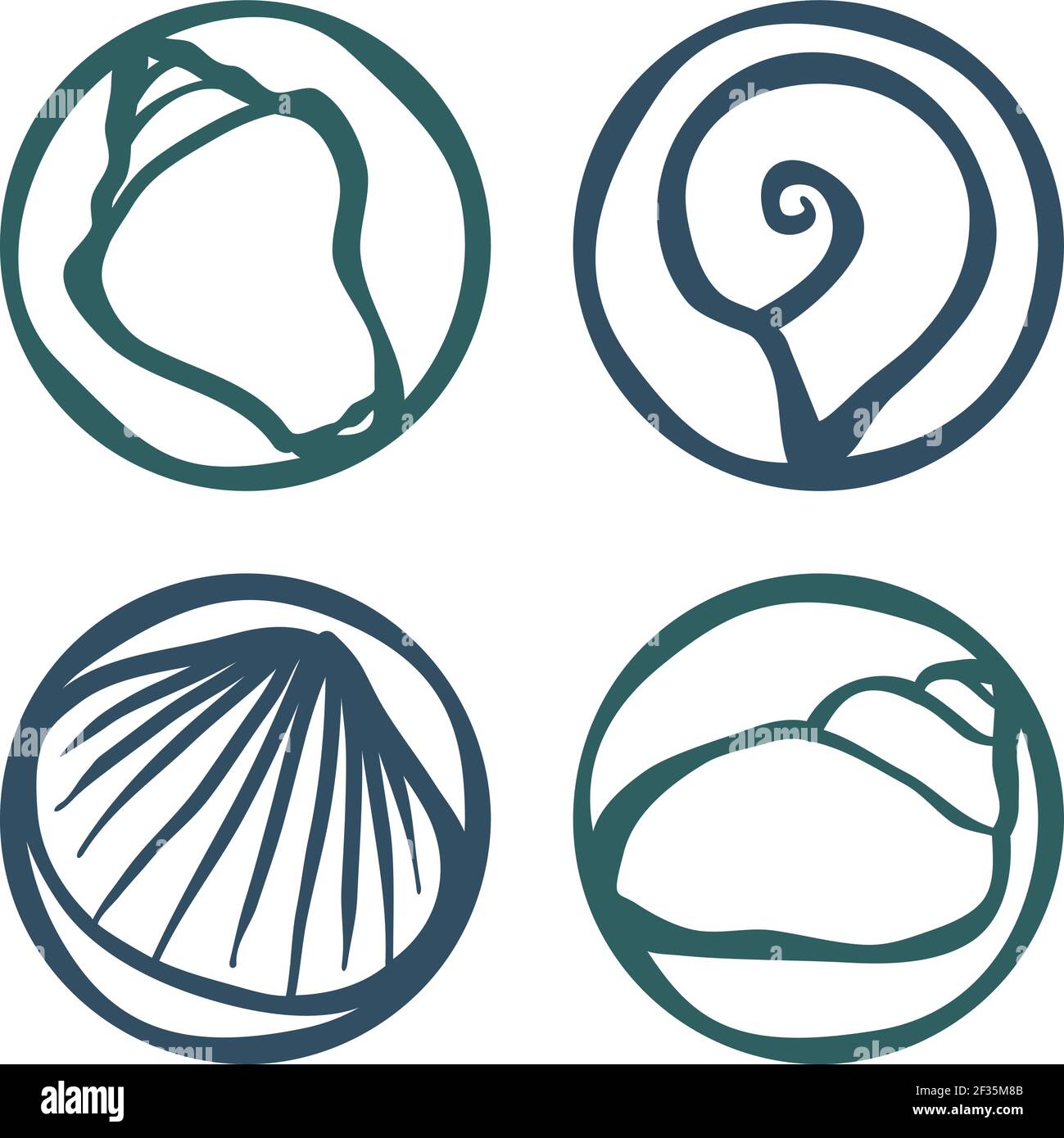 Shell signs - vector illustration Stock Vector Image & Art - Alamy