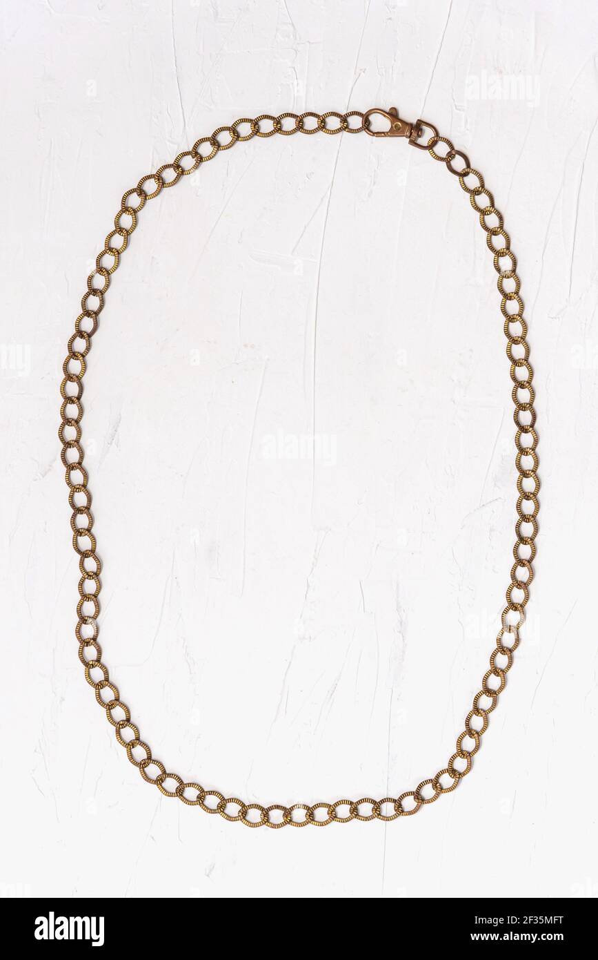 Fashionable retro accessory golden metal belt chain closed with a clasp ...