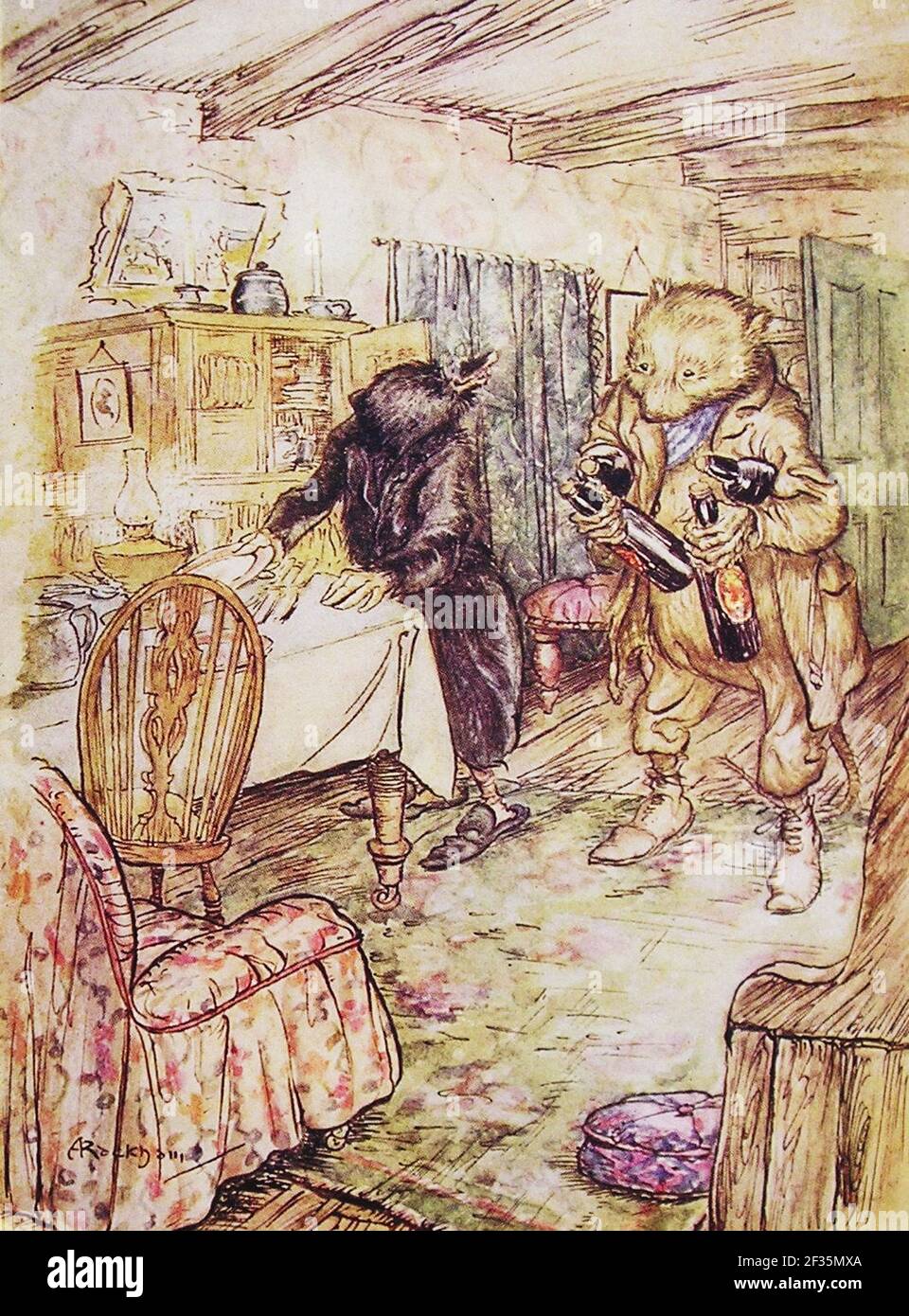 wind in the willows arthur rackham illustration Stock Photo - Alamy