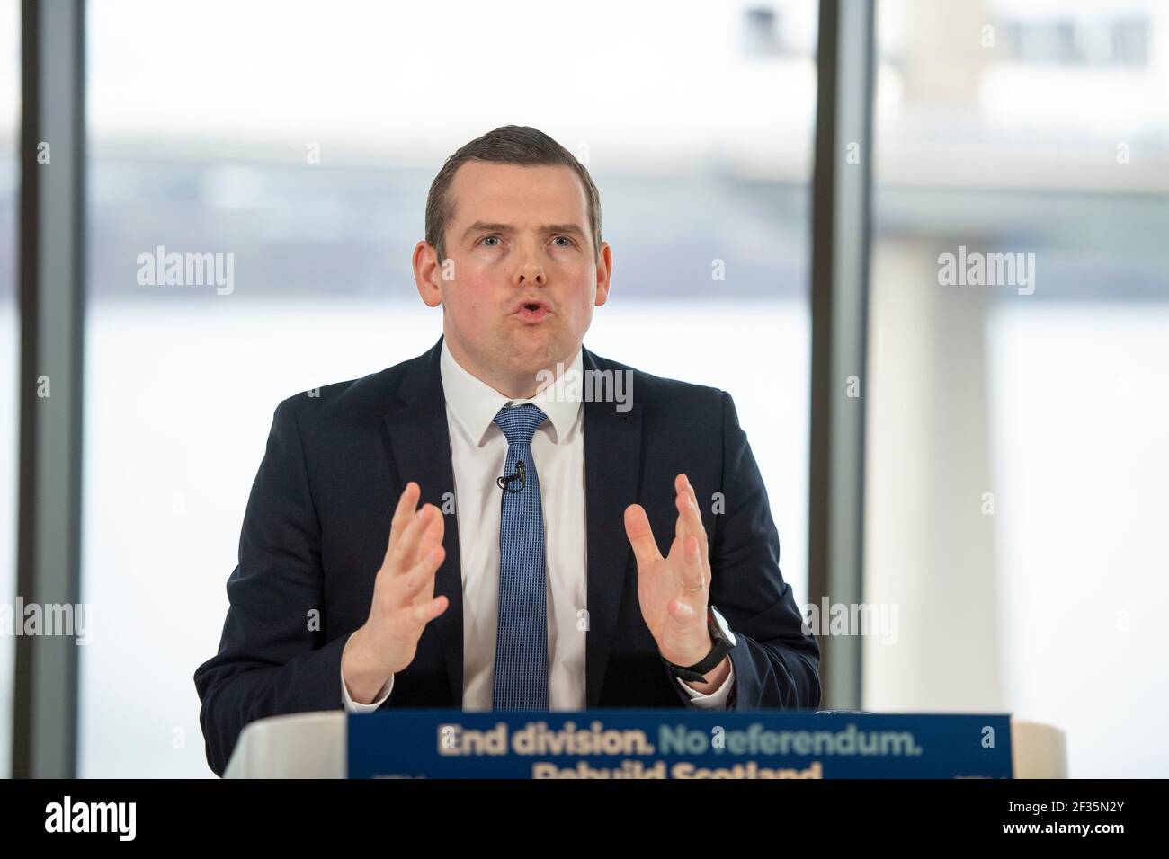 Edinburgh, Scotland, UK. 15th Mar, 2021. Pictured: Douglas Ross MP ...
