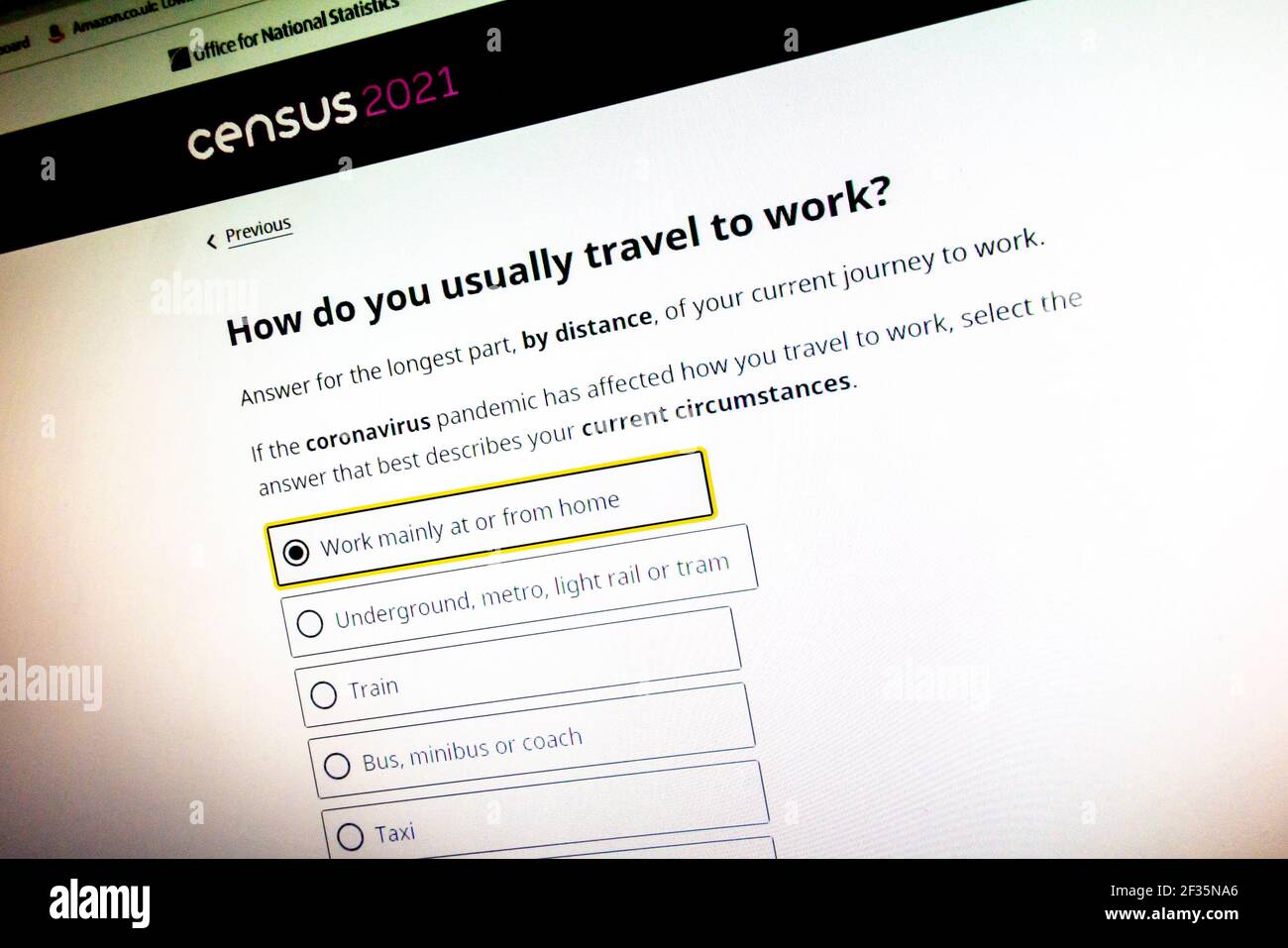 British census 2021 hi-res stock photography and images - Alamy