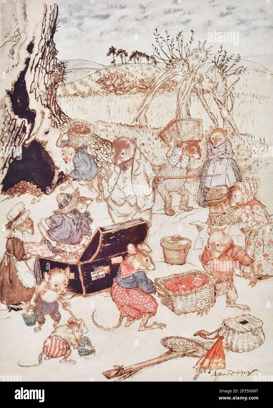 wind in the willows arthur rackham illustration Stock Photo - Alamy