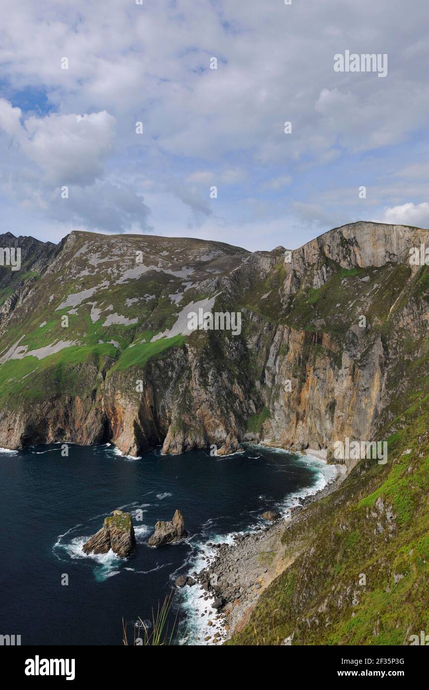 Slieve League sea Cliffs, North wast of Teelin, County Donegal, Credit ...