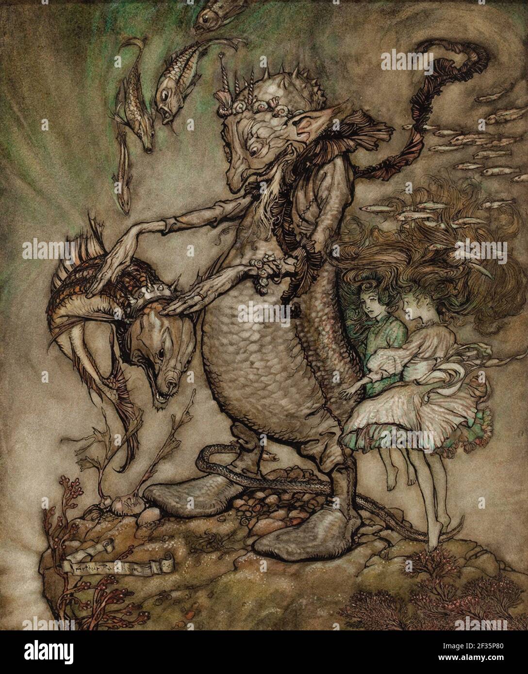 wind in the willows arthur rackham illustration Stock Photo - Alamy